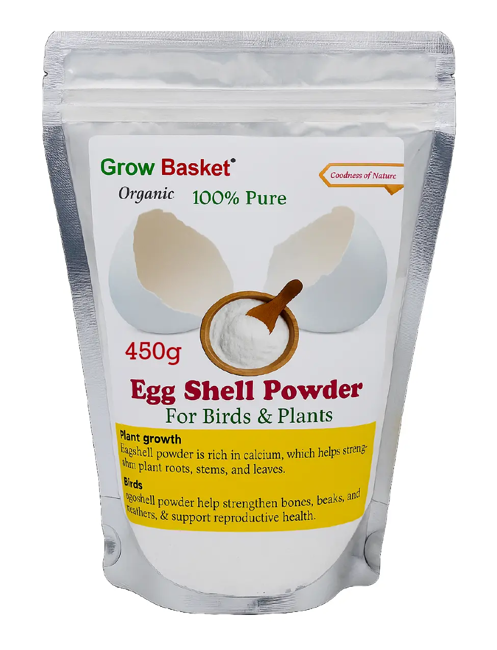 Natural Eggshell Powder for Plants Calcium for Stronger Roots & Growth